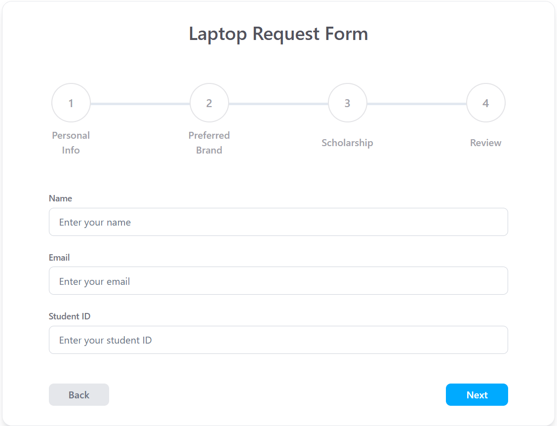 How To Build Multi Step Form With Progress Stepper In React